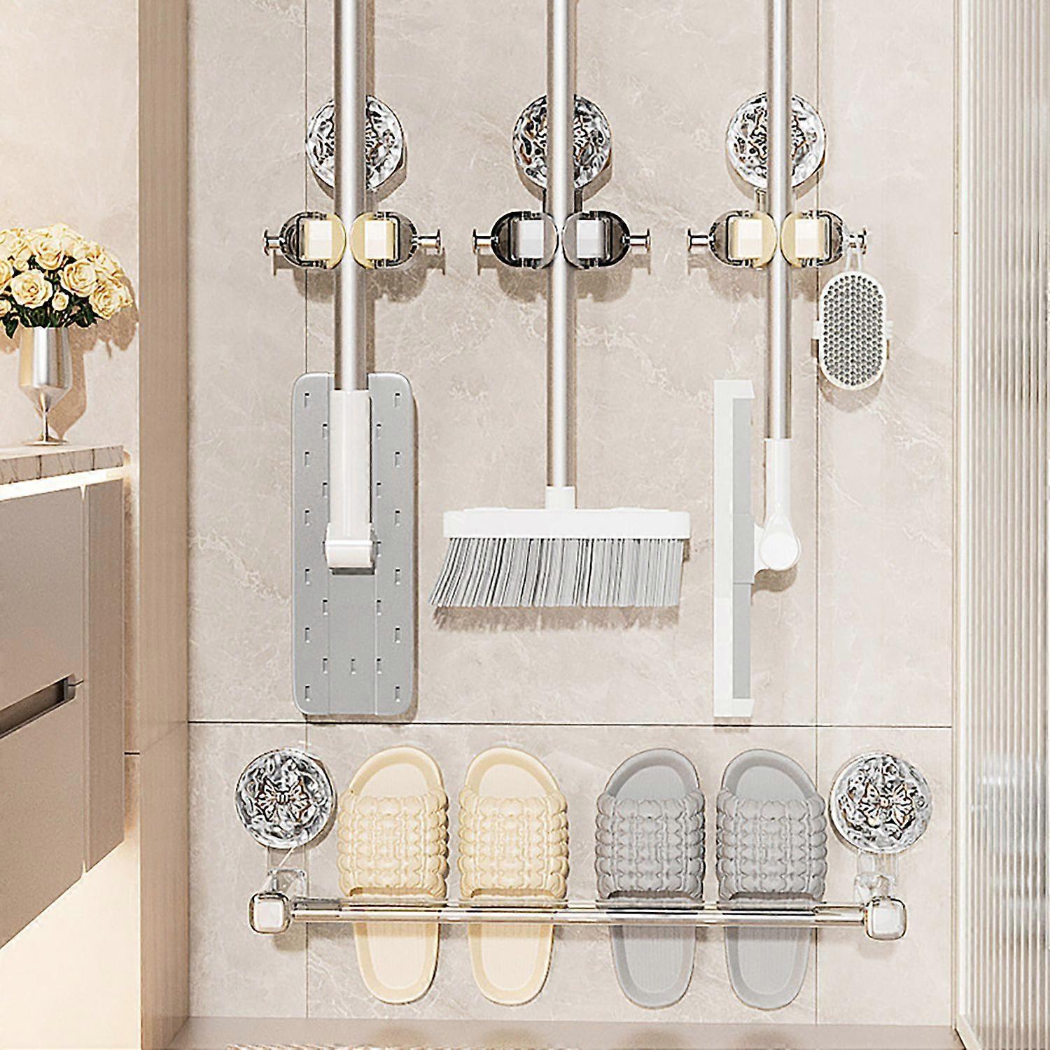 Mop Stand Wall-mounted Punch-free Adhestive Great Stickiness Anti-slip ...