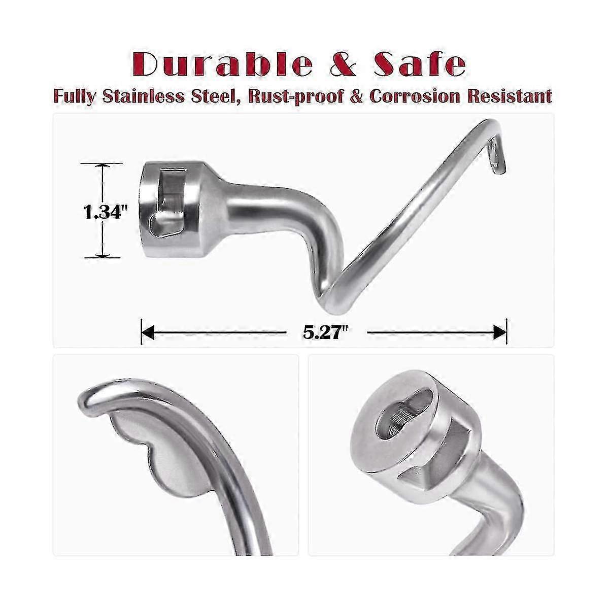 Spiral Dough Hook for 4.5-5 Quart Tilt-Head Stand Mixer, Dough Hook Replacement | Fruugo UK