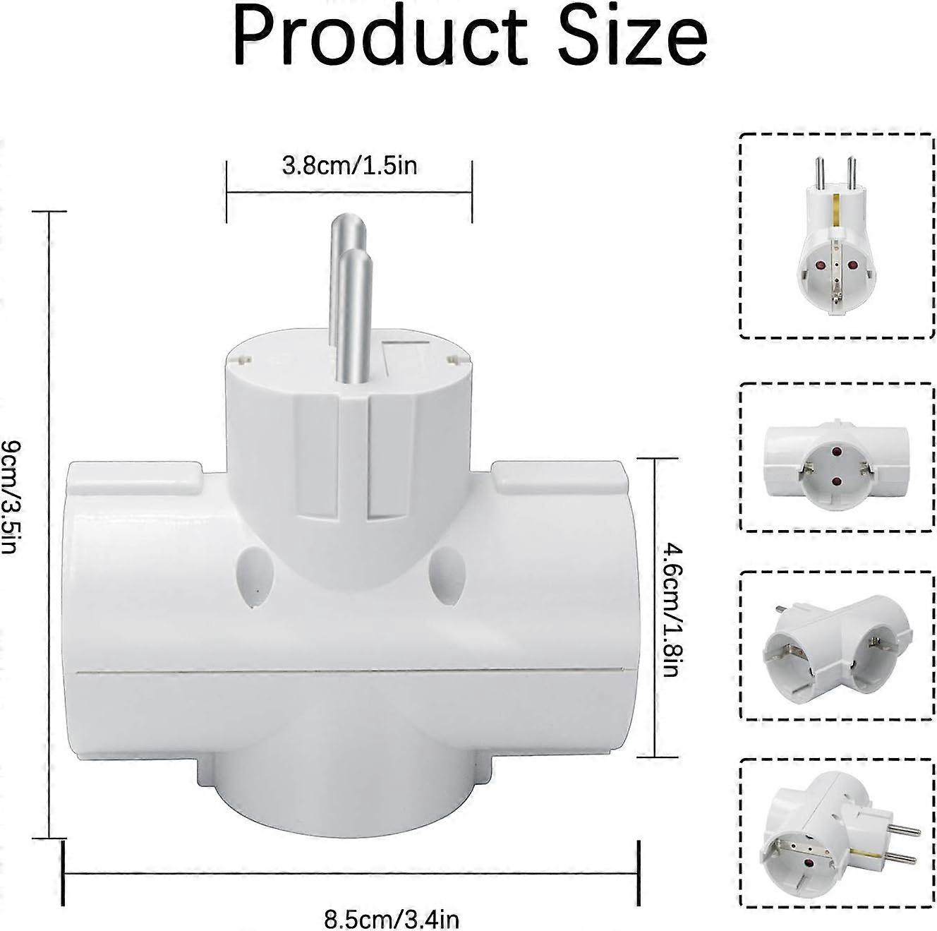 Three sides socket adapter, portable cube adapter socket 3-in-1 ...