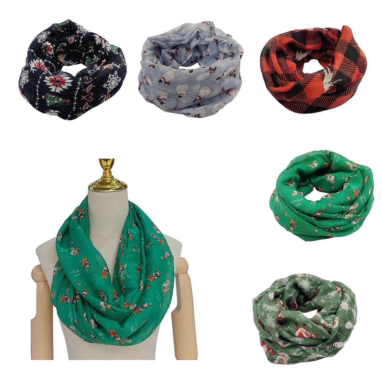 Christmas Printing Scarf for Festival Party Stylish Neck Scarves for ...
