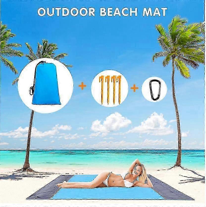 Beach Sandproof Waterproof, Extra Large Sand Free Beach Mat For Beach ...