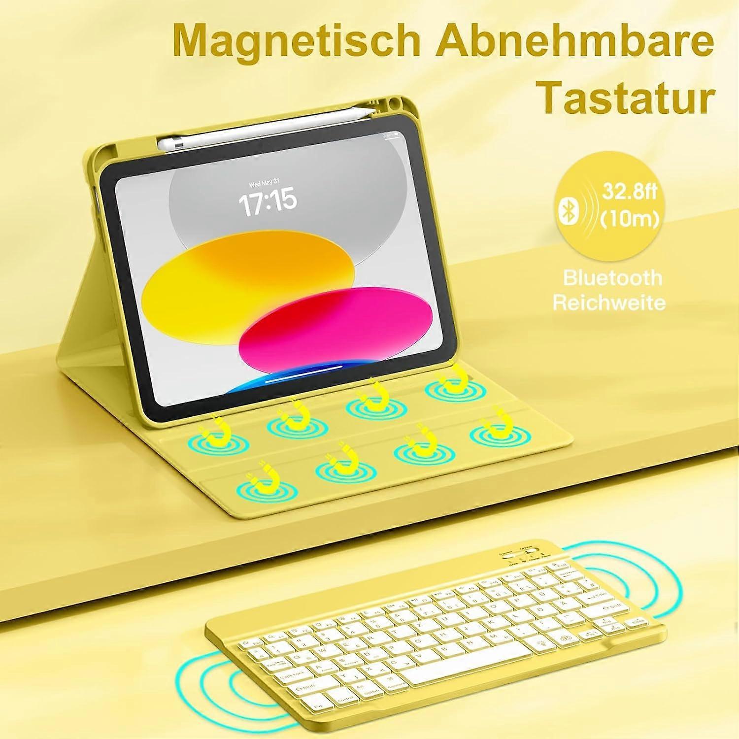 iPad 11th/10th Gen (/) 7Color Backlit Keyboard Case with Pencil Holder ...