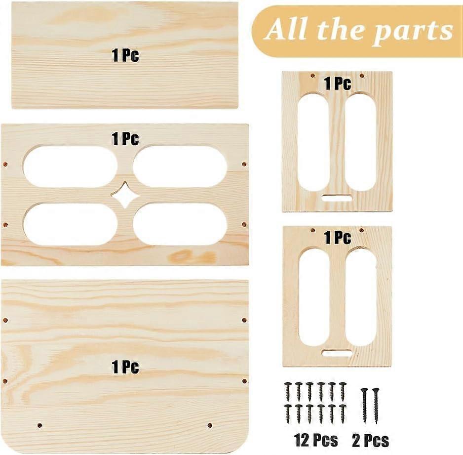 1Set Wooden Hay Feeder for Rabbit, Guinea Pig, Chinchilla - Compatible ...