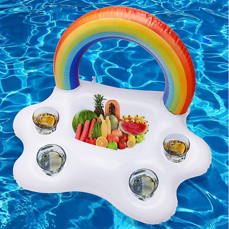 Inflatable pool float beer drinking cooler table bar tray beach ...