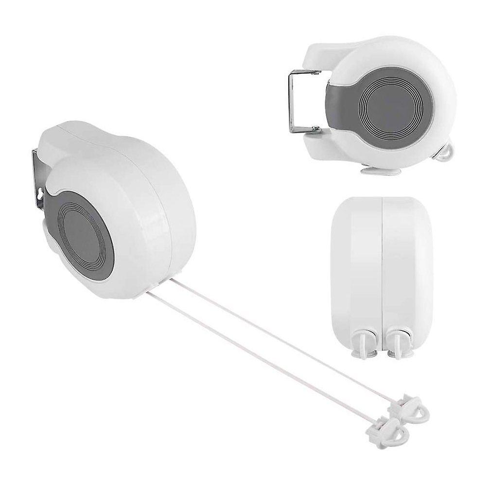 Double Clothesline Retractable Clothesline Wall Mounted Outdoor Clothes ...