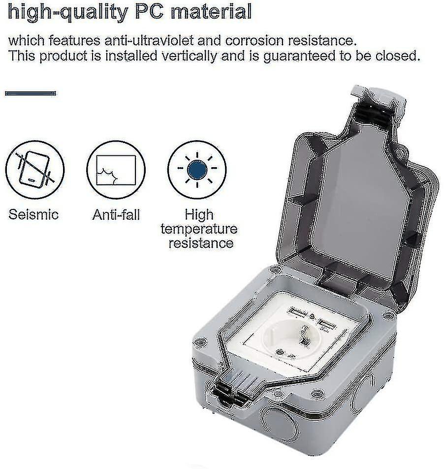 Garden Sockets Outdoor Socket Ip66 Weatherproof Usb Socket Socket Wall ...