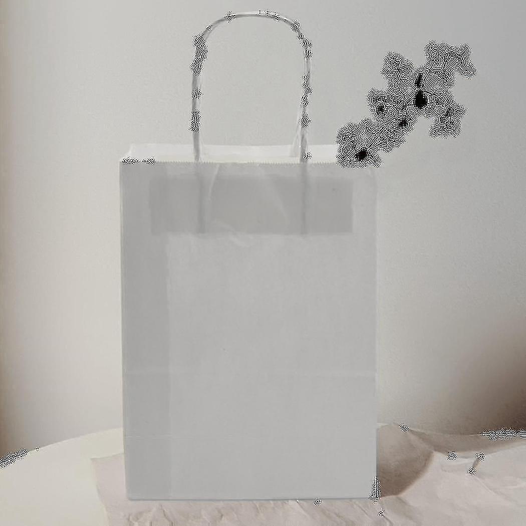 Kraft Paper Bags 25pcs 5.9x3.14x8.2 Inches Small Paper Gift Bags White ...