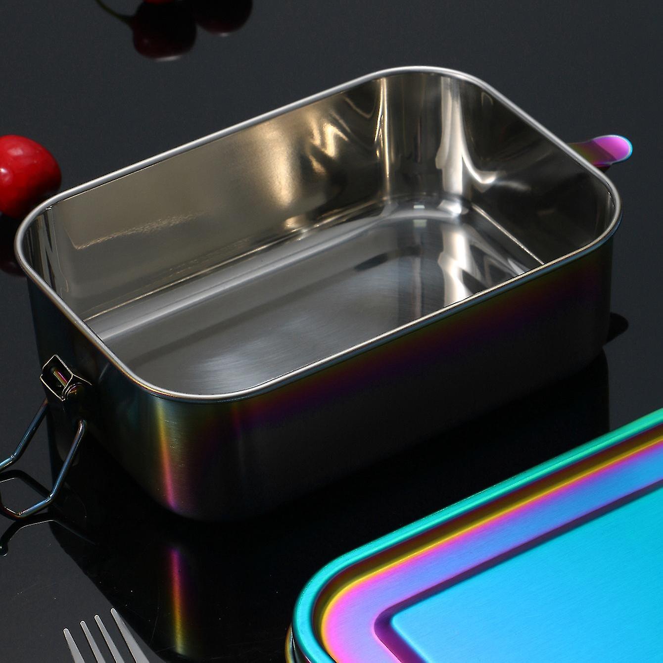 Stainless Steel Bento Box Leakproof Metal Lunch Box With Removable ...