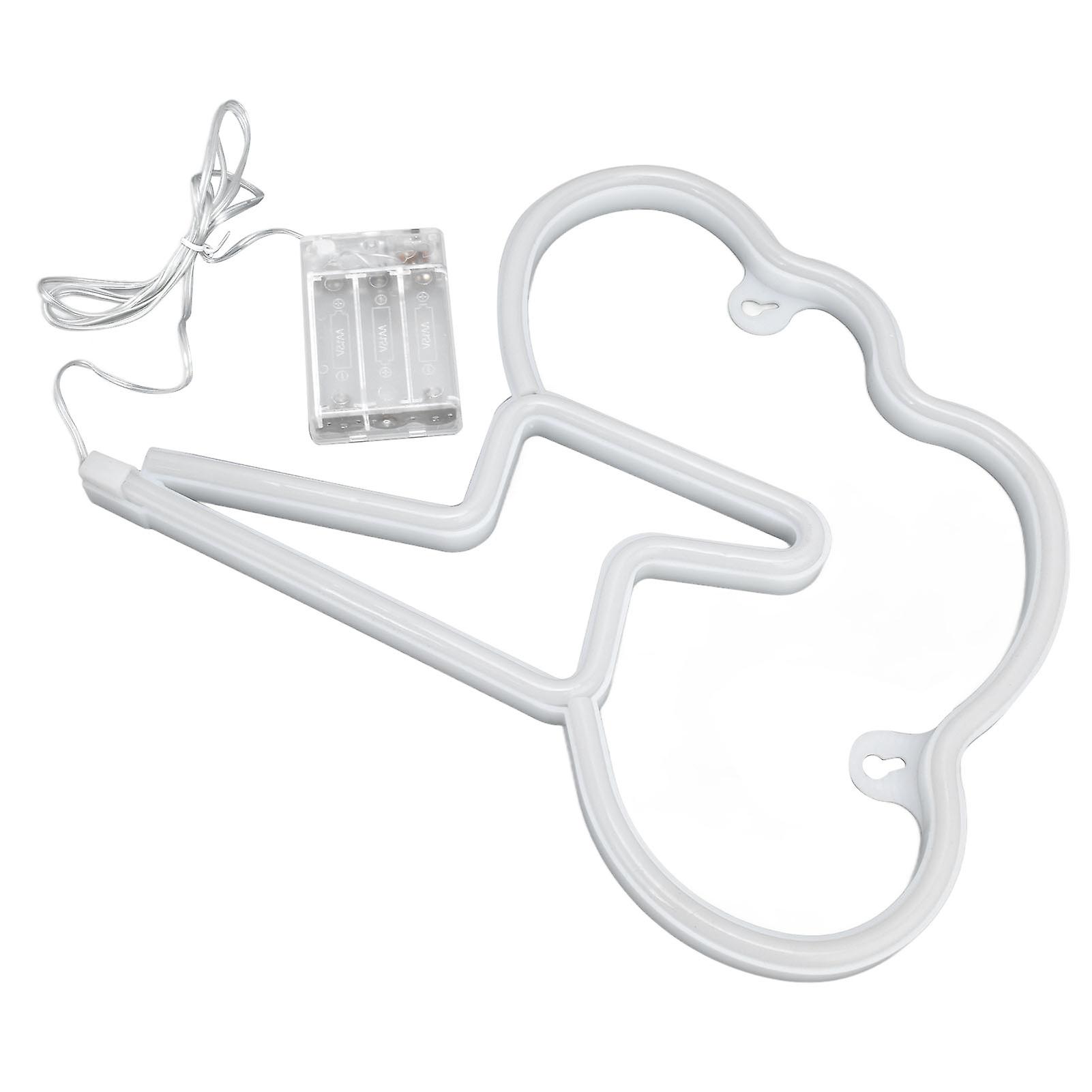 LED Neon Sign Cloud Lightning Decorative Light Indoor Room Decor Blue ...