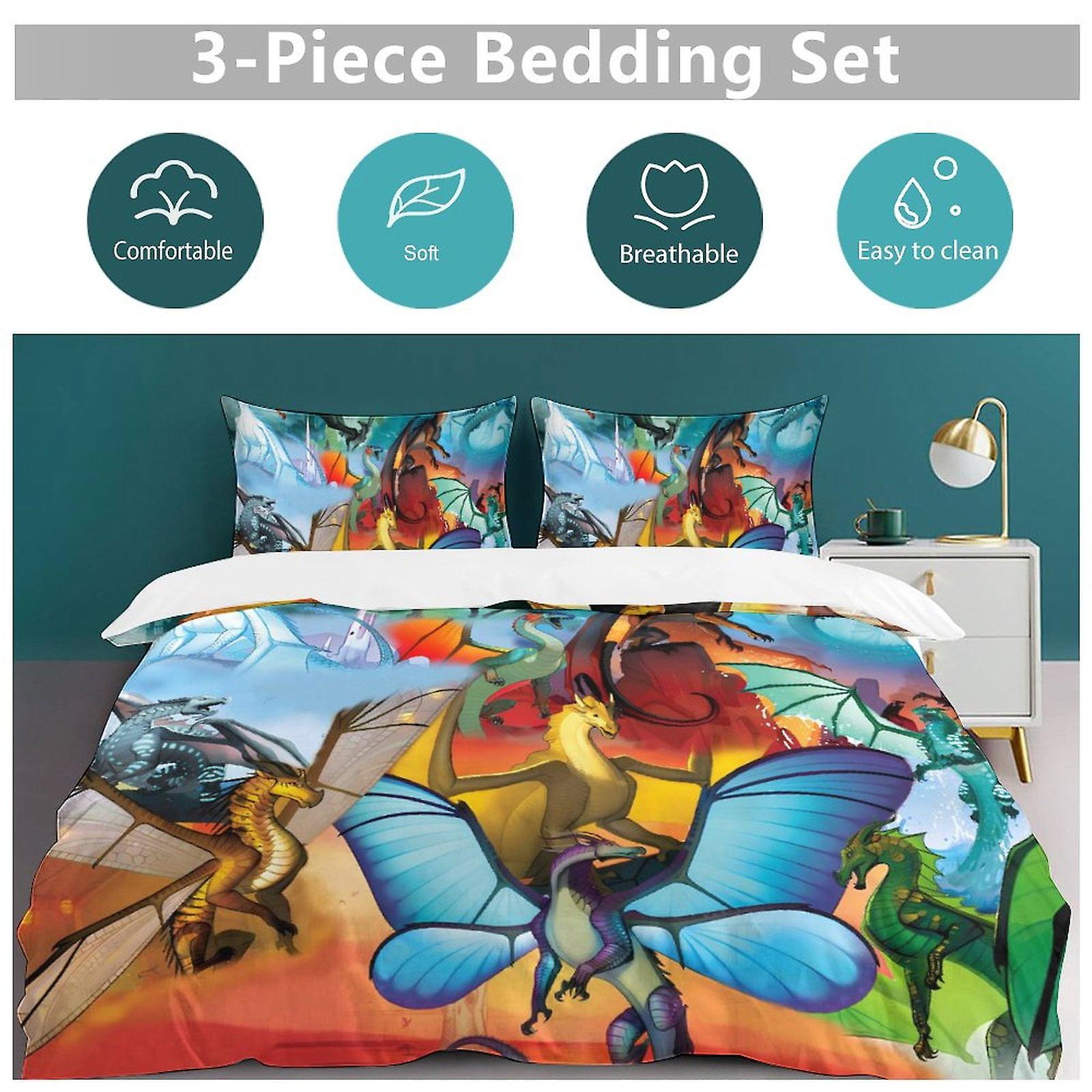 Wings of Fire Bed Duvet Cover Microfiber Bedding Sets 3D Printed ...