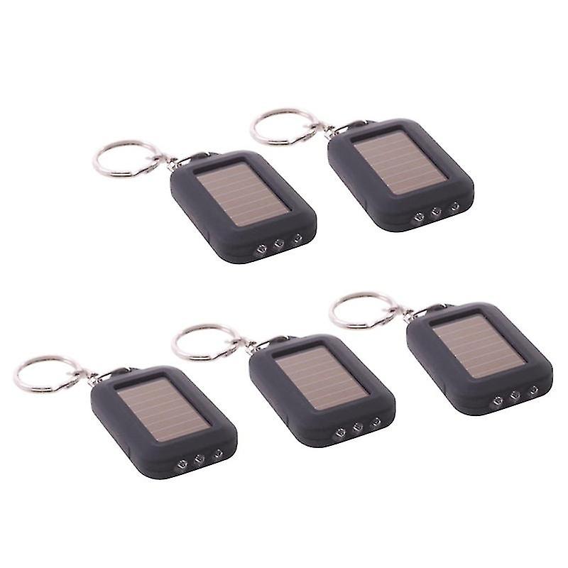5pcs Unique Mini Keychain Portable Flashlight Keychain Handy Solar ...