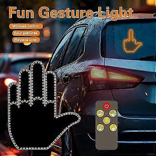 Hand Gesture Light for Car, 2024 New Gesture Finger Light with Remote ...