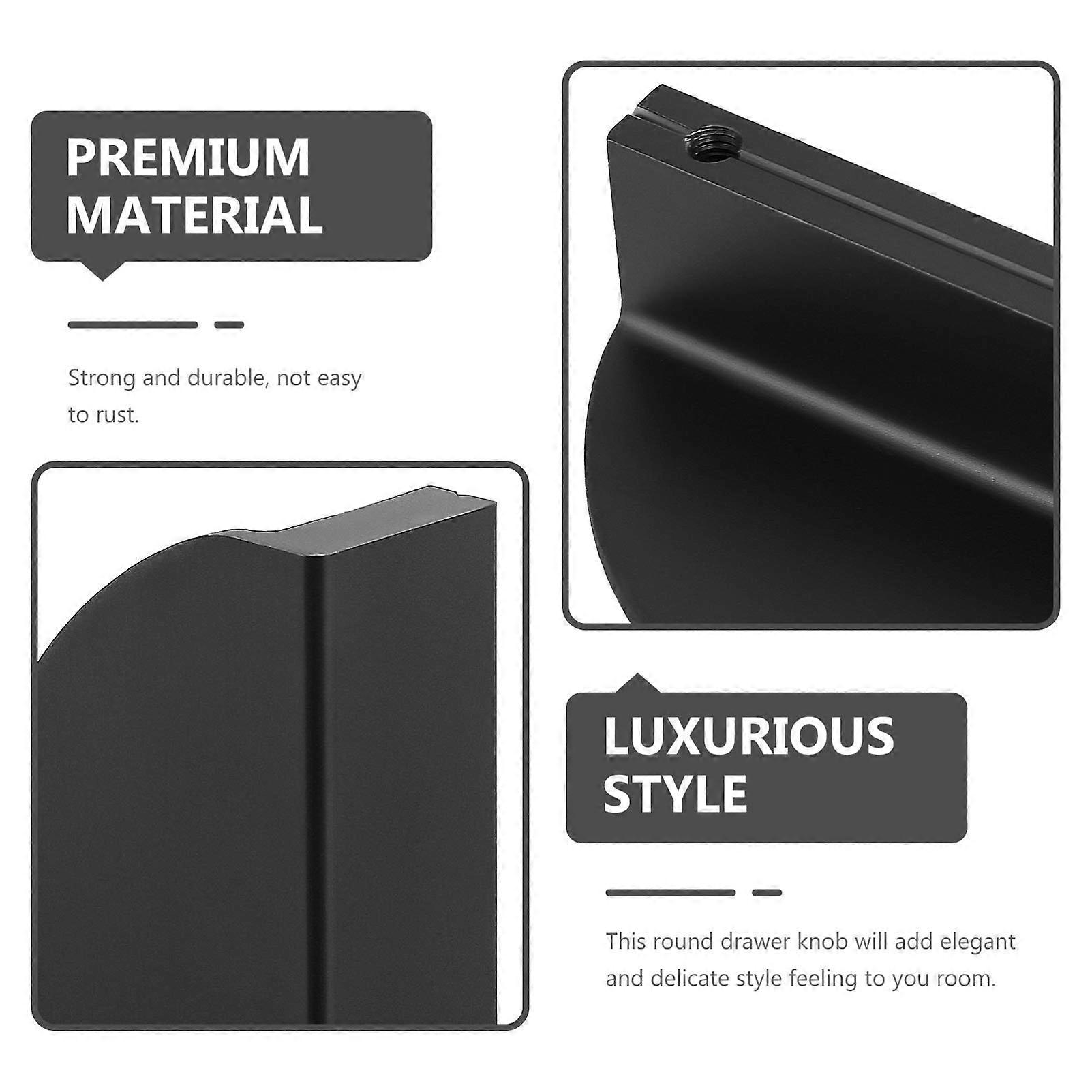 LINJOU 4 Pieces Semicircle Moon Cabinet Handle Aluminum Semicircle ...