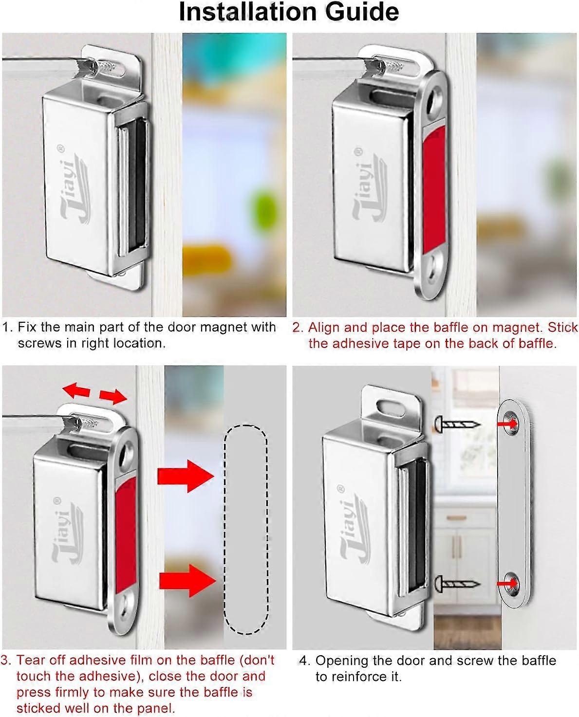 Door Magnets for Cabinet Doors, 8 kg, 8 kg, Stainless Steel Door ...
