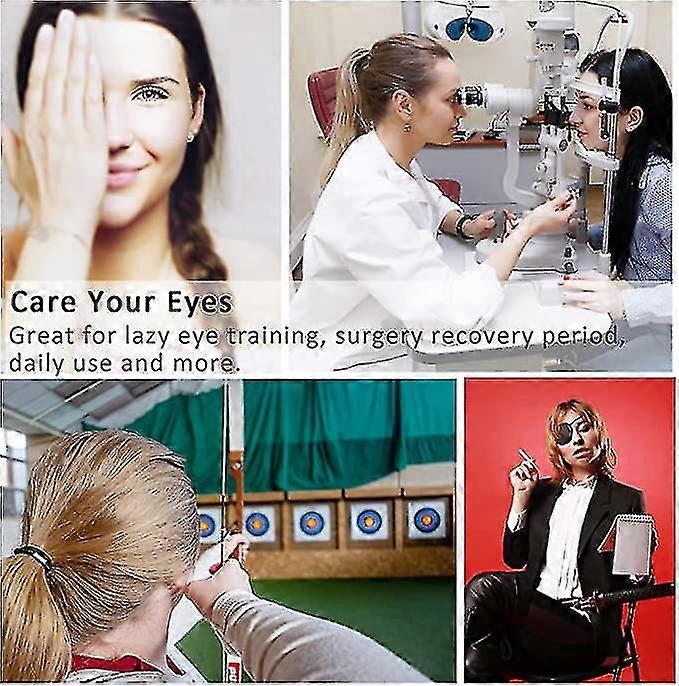 2 Pack Eye Patch Soft Adjustable Amblyopia Lazy Eye Patches For Left Or ...