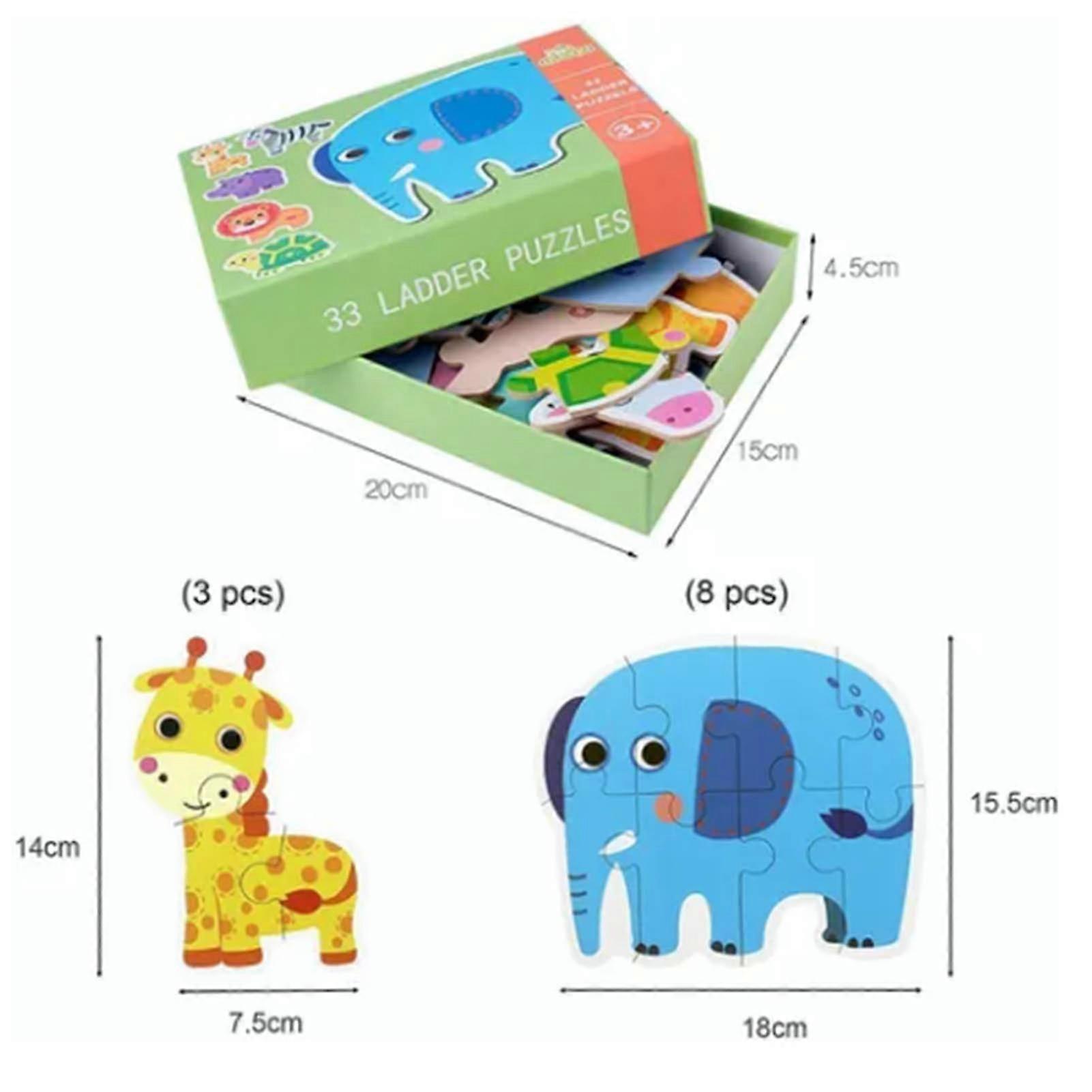 Animals Shaped Puzzles Toddler Educational Toys Large Piece Animal ...