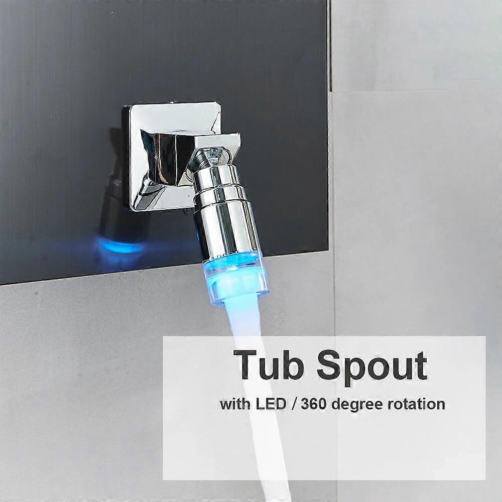 Rainfall LED Shower Panel Wall Mounted SPA Massage Jet Shower Column ...