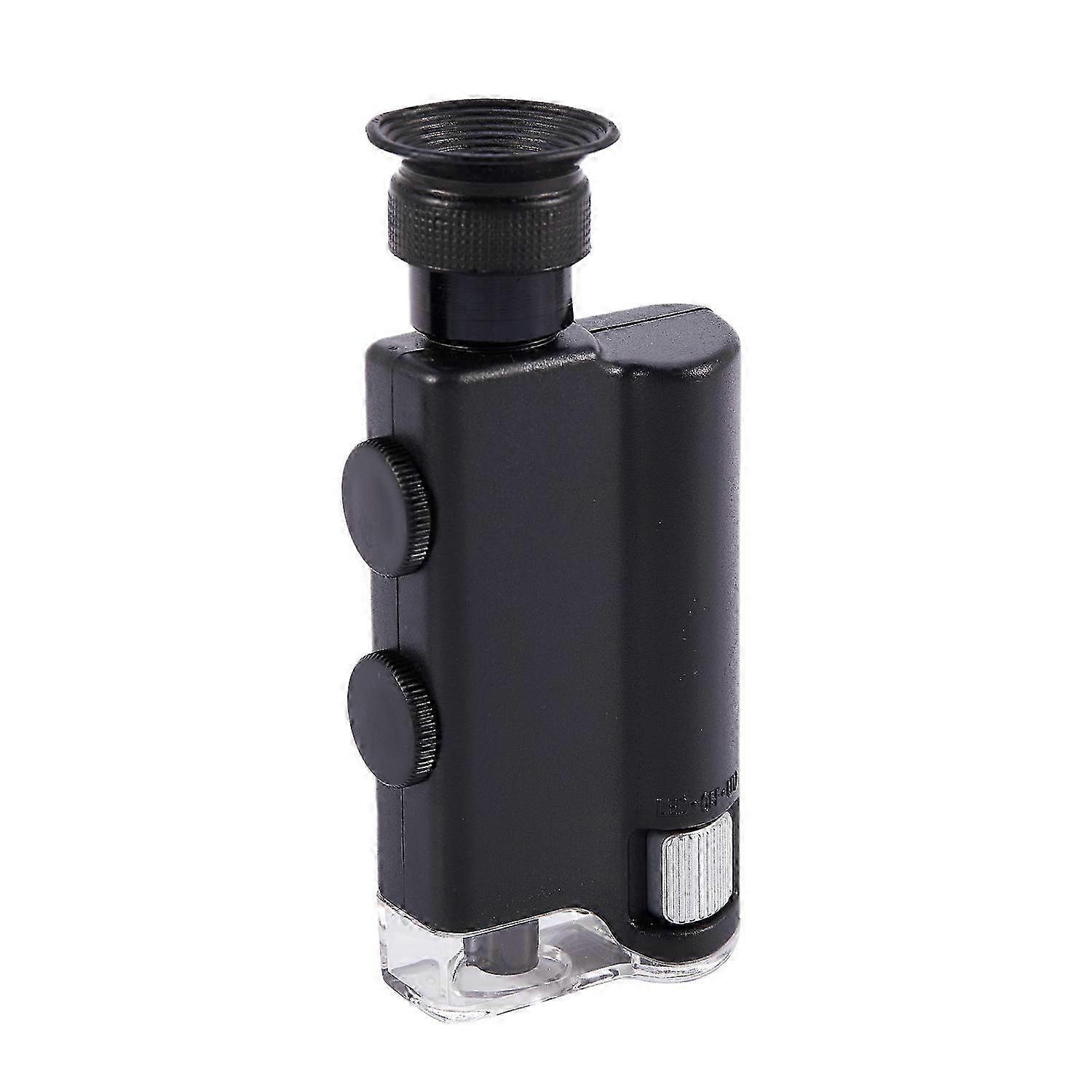 Portable 200X-240X Zoom Microscope Pocket Handheld Led Lamp Light Loupe ...