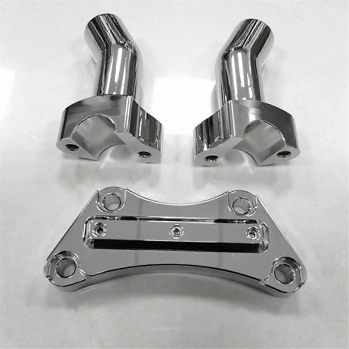 3-1/2 Inch Pullback Handlebar Risers & Top Clamp Kit for Dyna Softail ...