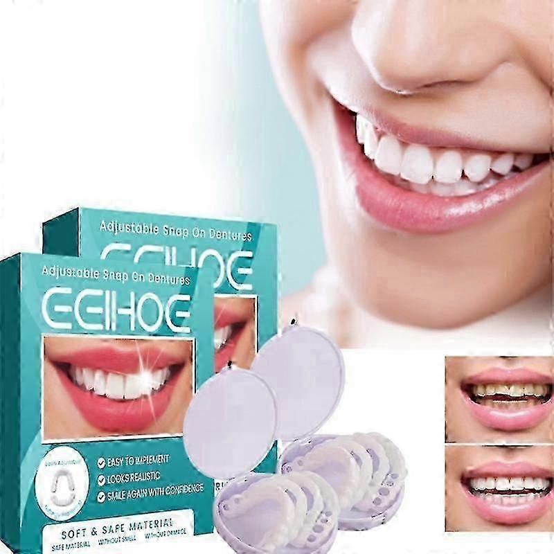 Adjustable Snap-on Dentures, Veneers Denture Braces Plus Denture Cases ...