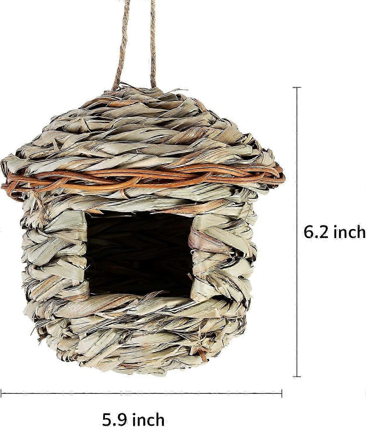 Vævet fugleredekasse, håndlavet fuglerede, velegnet til små fugle som kolibrier, titmouse ...