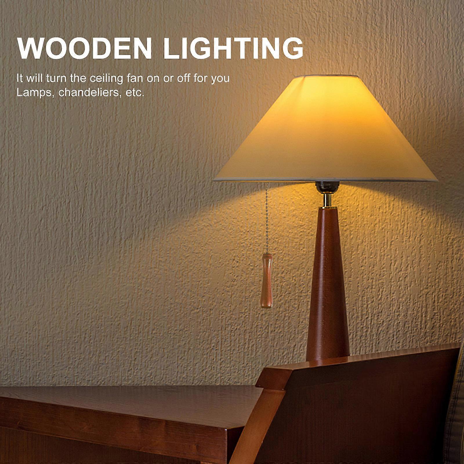 Fan Pull Chains Wooden Stick Pulling Switch Chains 6Pcs for Fan Light ...