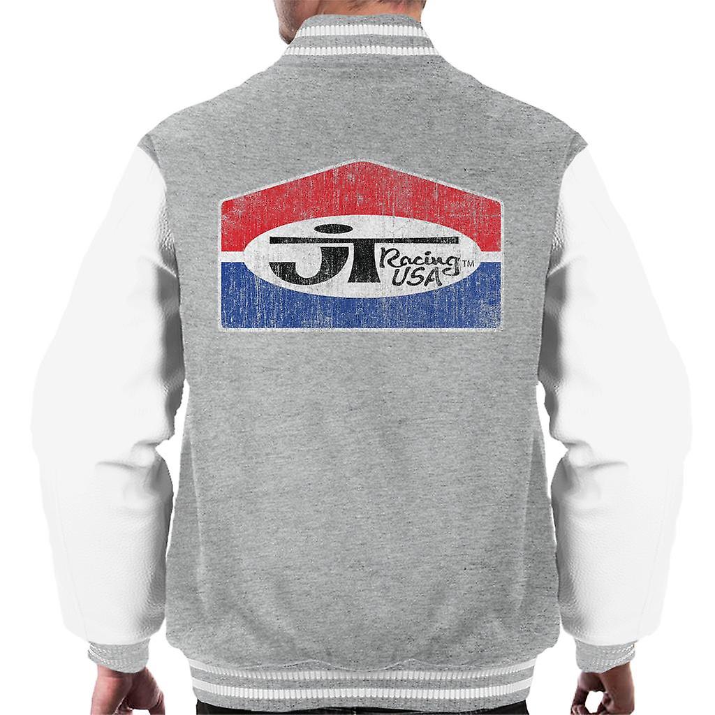 JT Racing Fading Classic Logo Men's Varsity Jacket | Fruugo UK