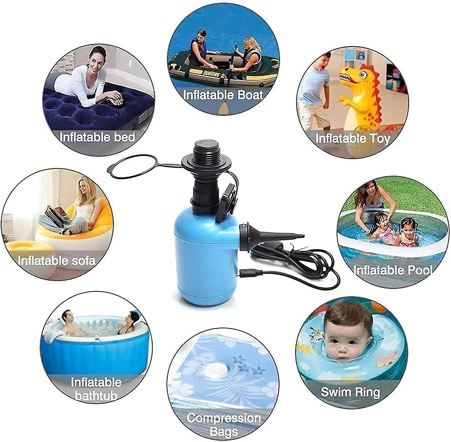 Electric Air Pump Inflator Deflator 2 In 1, Electric Air Pump ...