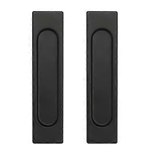 Sliding Door Handle, 2 Pack Self-Adhesive Black Aluminum Sliding Door ...
