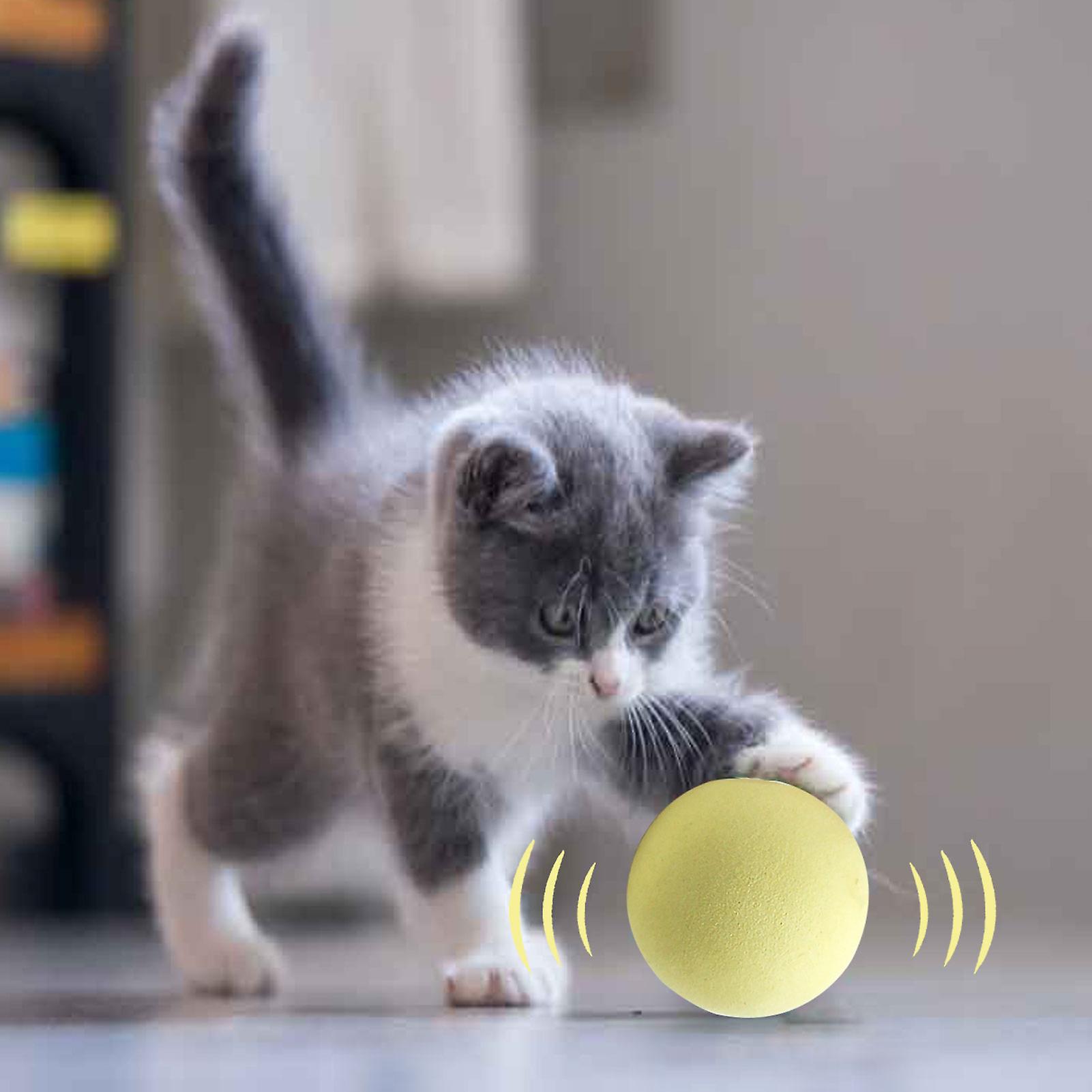 Interactive Cat Toy Ball | Cute And Fun Electric Funny Cat Turntable ...