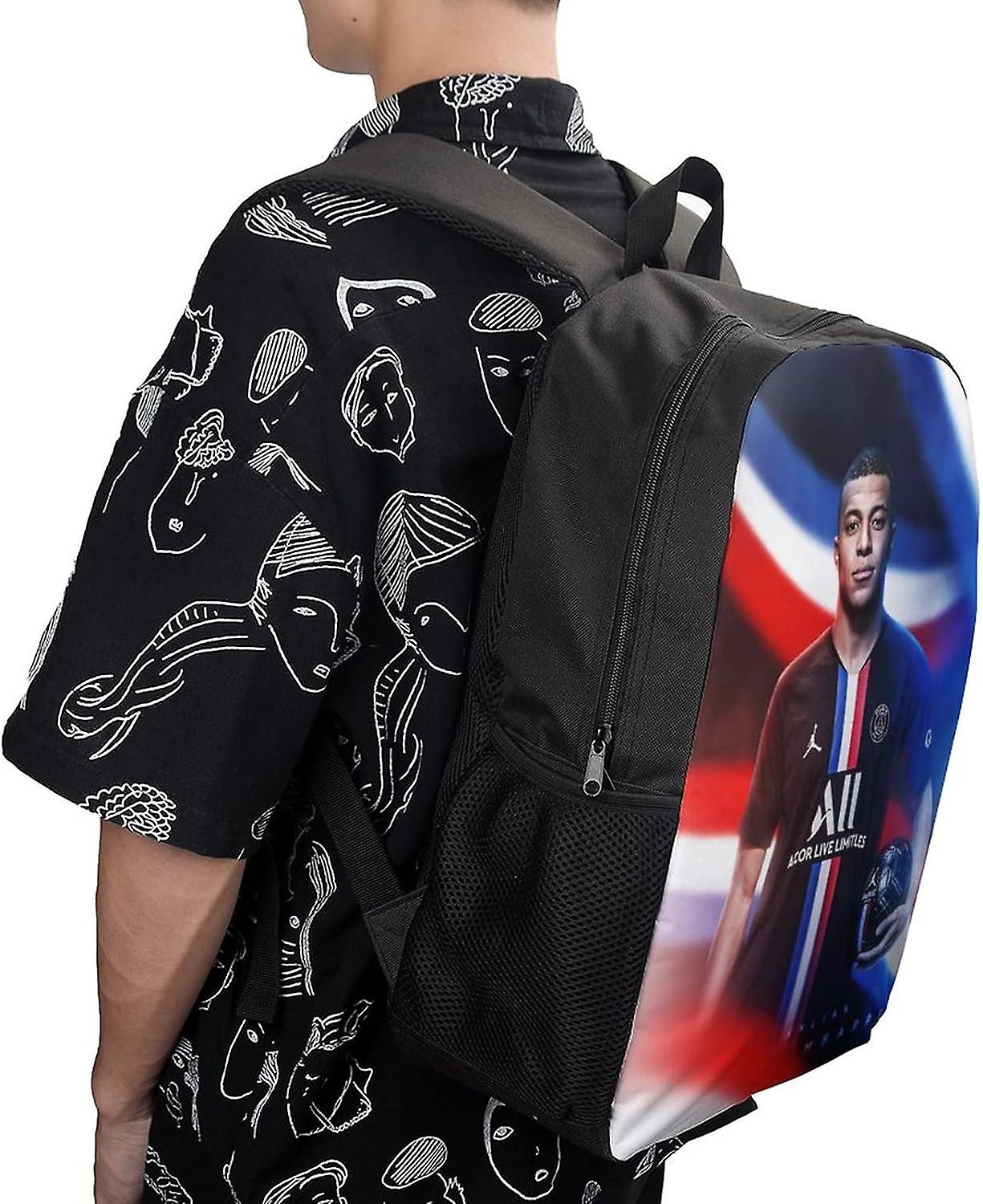 BIPERA Mbappe Bookbags 3D Printed Football Player School Backpacks Boys ...