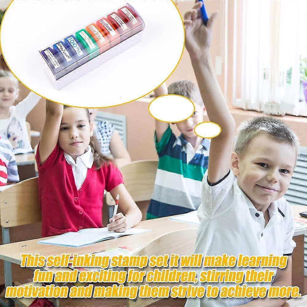 18pcs Teacher Stamps For Classroom, Self-inking Motivational Grading Stamps Teacher Supplies ...