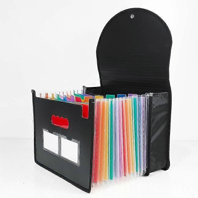1 pc A4 Accordion File Folder 25Pockets with Mesh Bag Design Paper ...