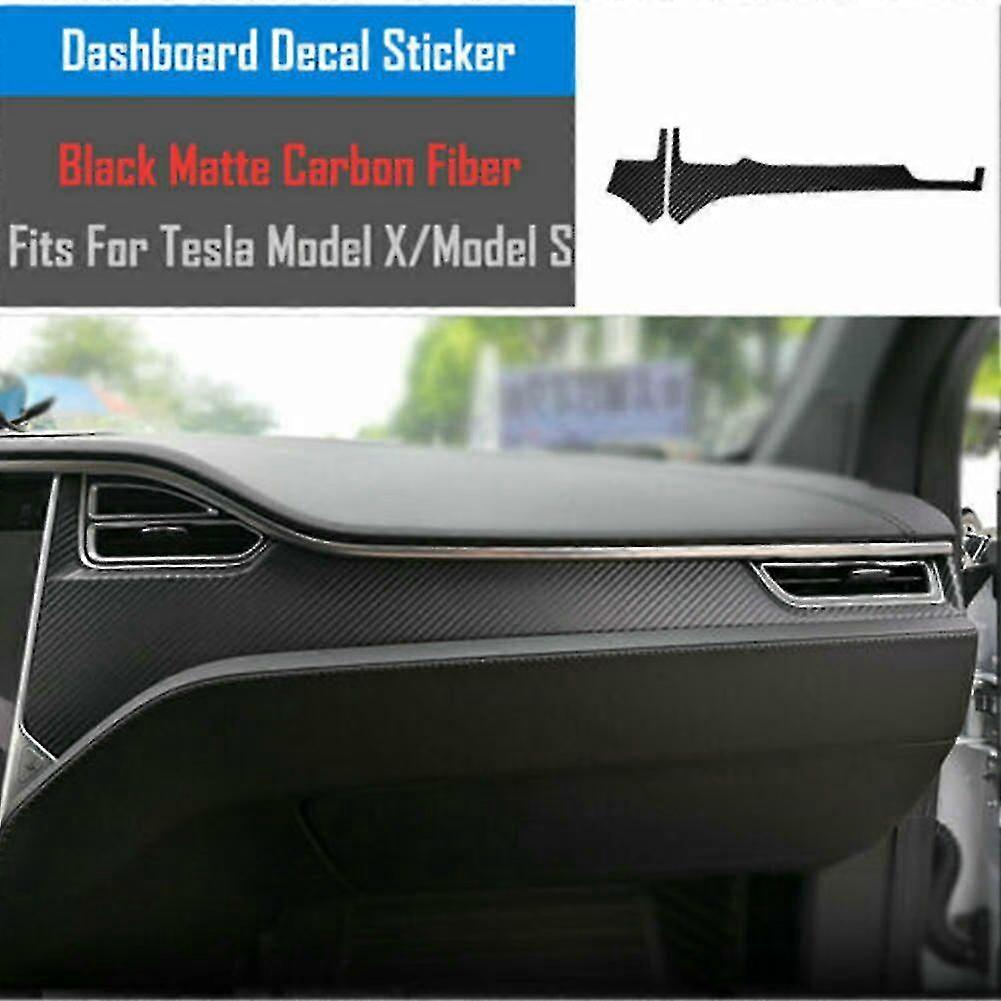 For Tesla Model X/s Carbon Fiber Center Console Wrap Vinyl Sticker Trim ...