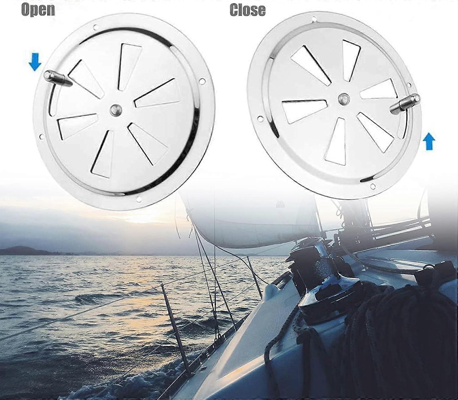 Stainless Steel Round Ventilation Grille 125mm Adjustable Air Vent Air ...