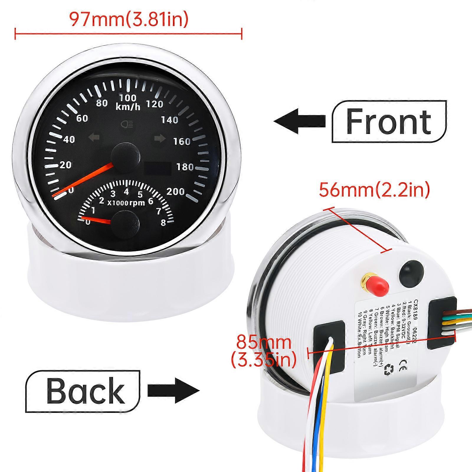 New 85mm Digital Car Truck Boat GPS Speedometer Gauge 0-200KM/H 0 ...