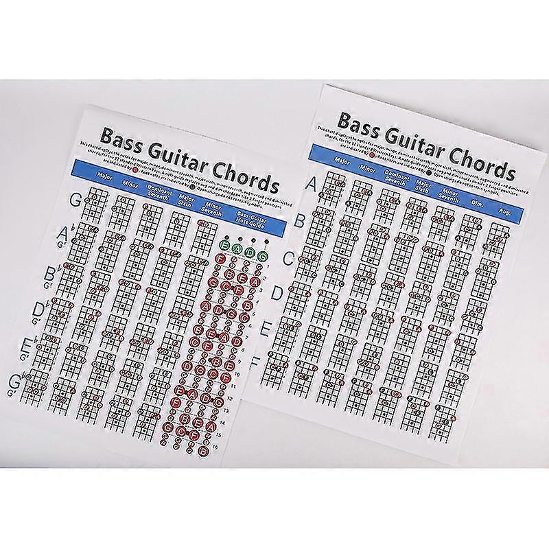 Electric Bass Guitar Chord Chart 4 String Guitar Chord Fingering ...