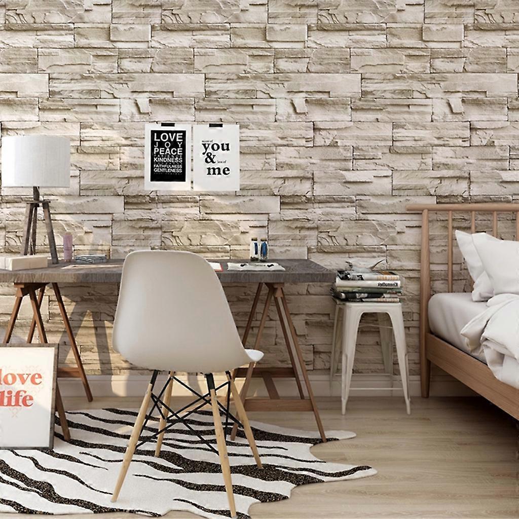 Rock Wallpaper-Stacked Stone Wallpaper-Faux Brick Wallpaper, Stone Self ...