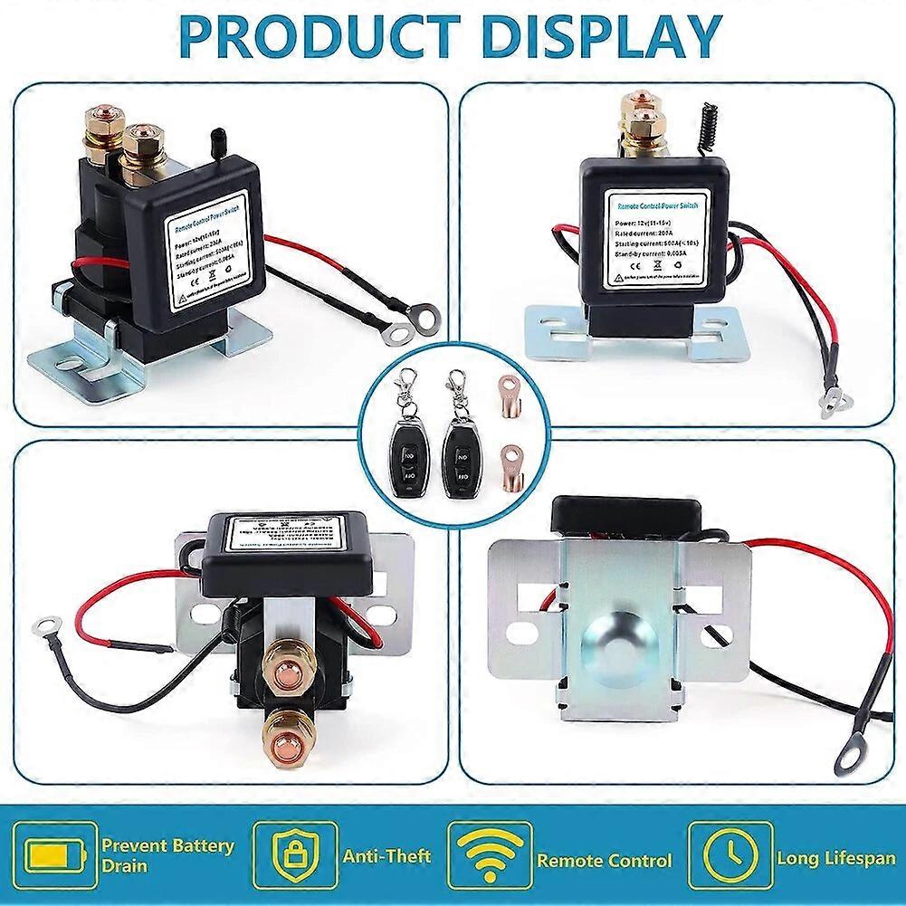 Battery Isolator On Off 12V 500A Remote Battery Disconnect Switch with ...