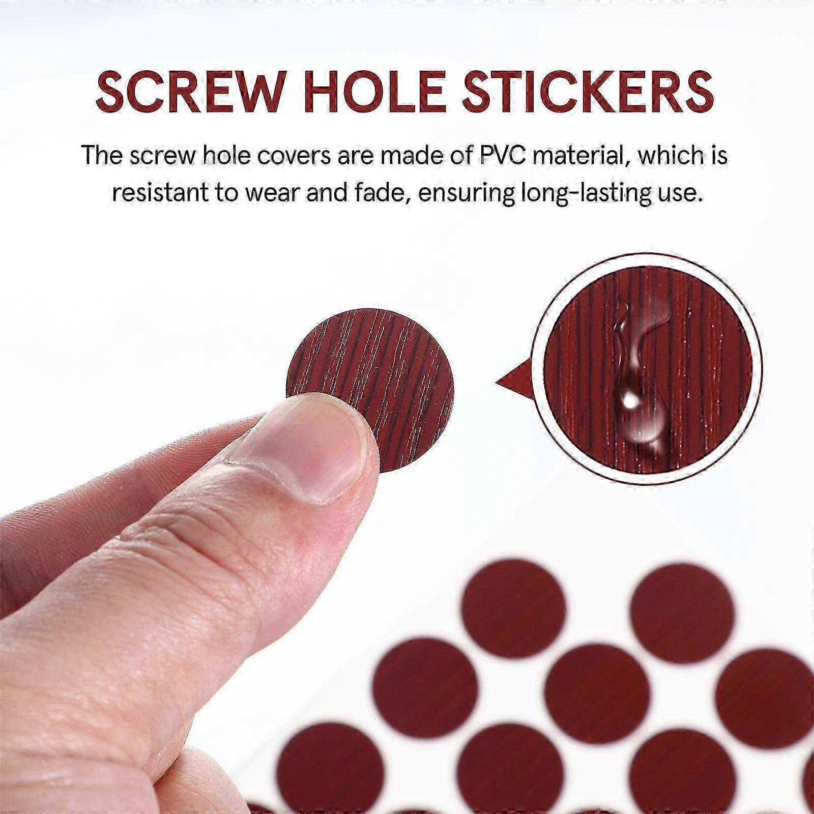 15 Sheets Screw Hole Stickers Furniture Hole Covers Wood Textured ...