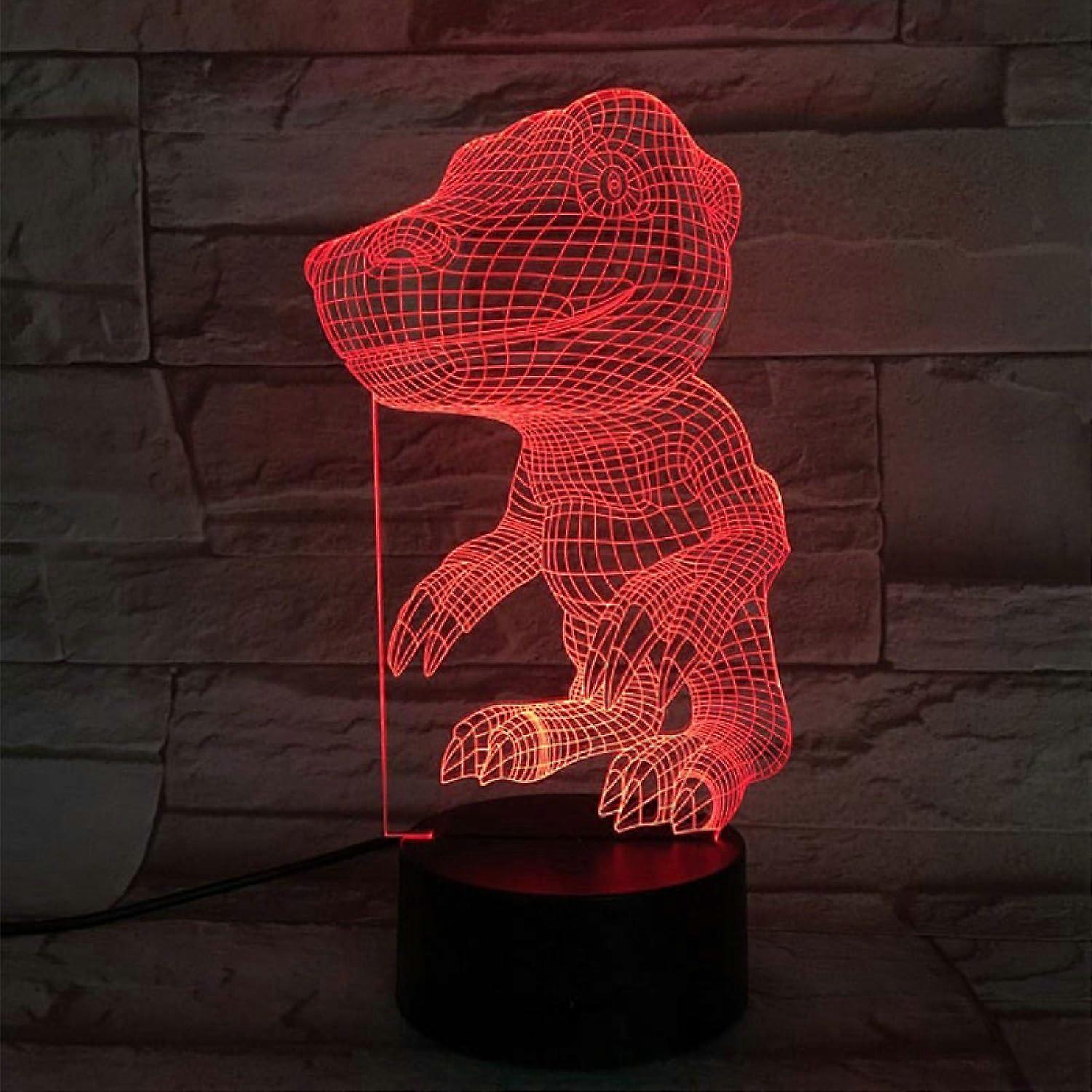 Digimon Agumon 3D LED Visual Nightlights 7/16 Colors Changing Digimon ...