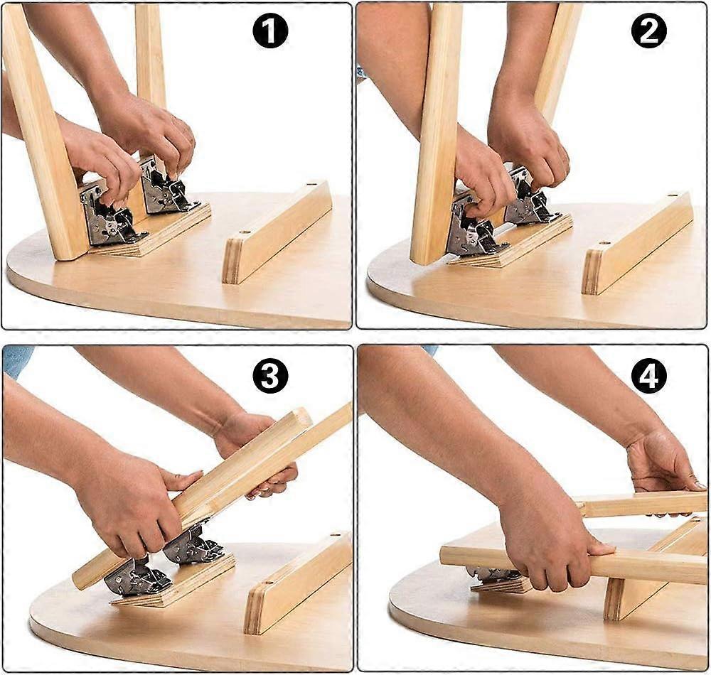 Hinged Table Leg, 2 Pieces Bed Leg Extension Table, Self-Locking Hinges ...