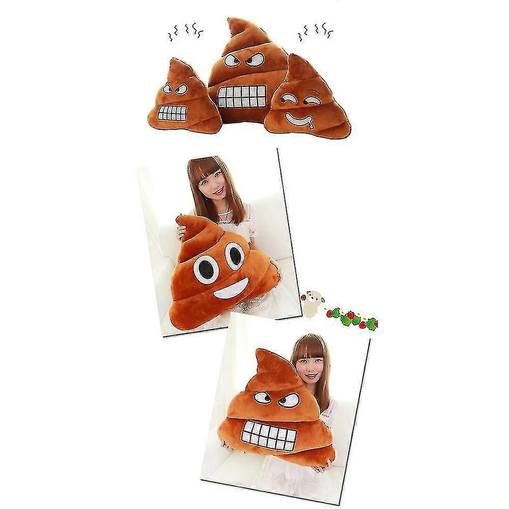 35cm Emoji Poo Shape Emoticon Pillow Stuffed Plush Soft Toy-laughing ...