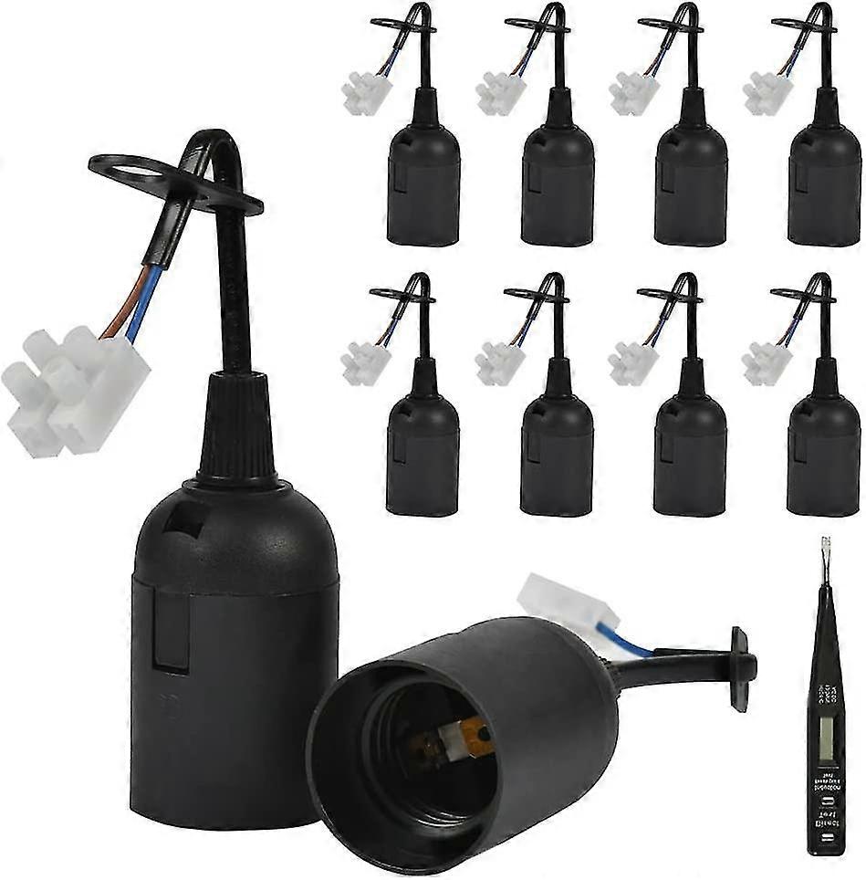 10pcs E27 Bulb Holder, Light Base Hanging Socket, Construction Lamp ...