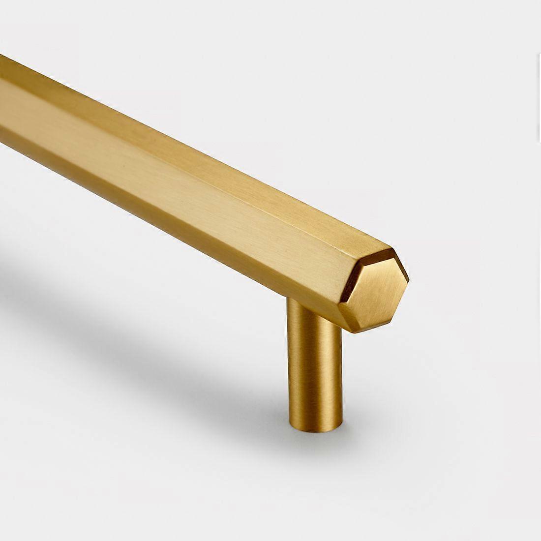Brass Hexagonal Cabinet Handles With Backplate in Gold - 384mm | Fruugo UK