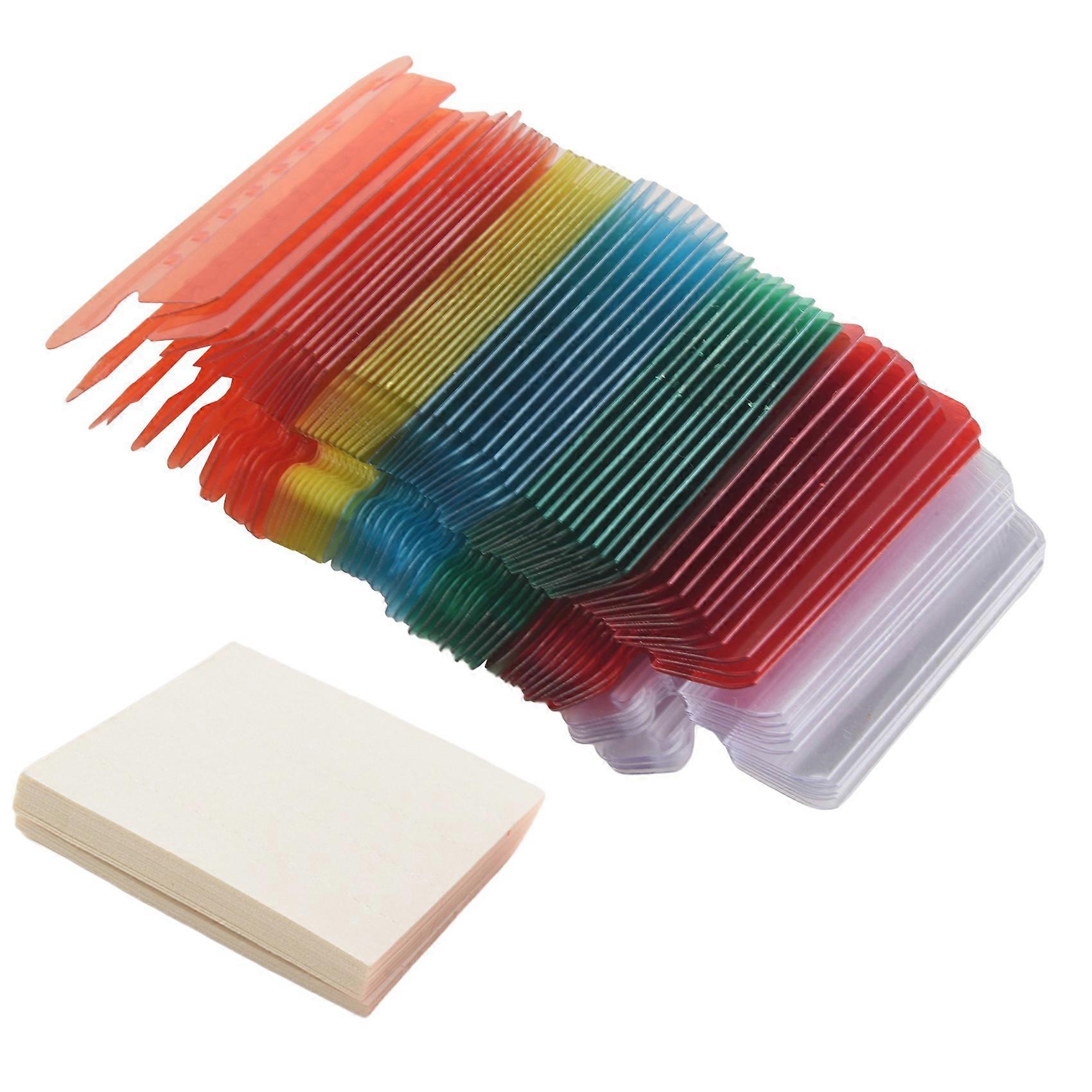 60 Pcs 2 Inch Hanging Folder Tabs and 120 Grids Inserts for Quick ...