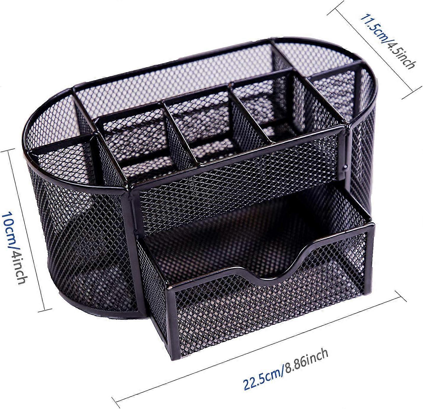 Desk Organizer with Drawer, Desktop Organizer and Accessories with 9 ...