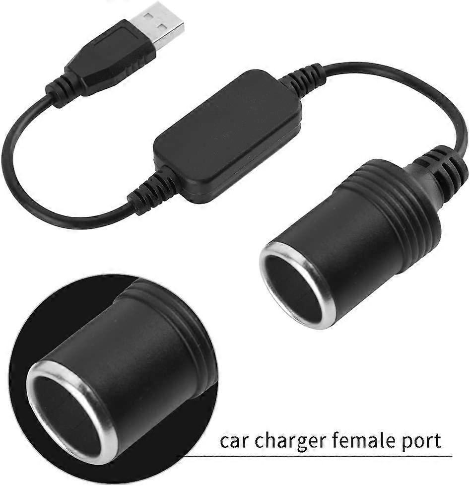 USB to Car Cigarette Lighter USB Port to 12V Car Cigarette Lighter Socket Female Converter ...