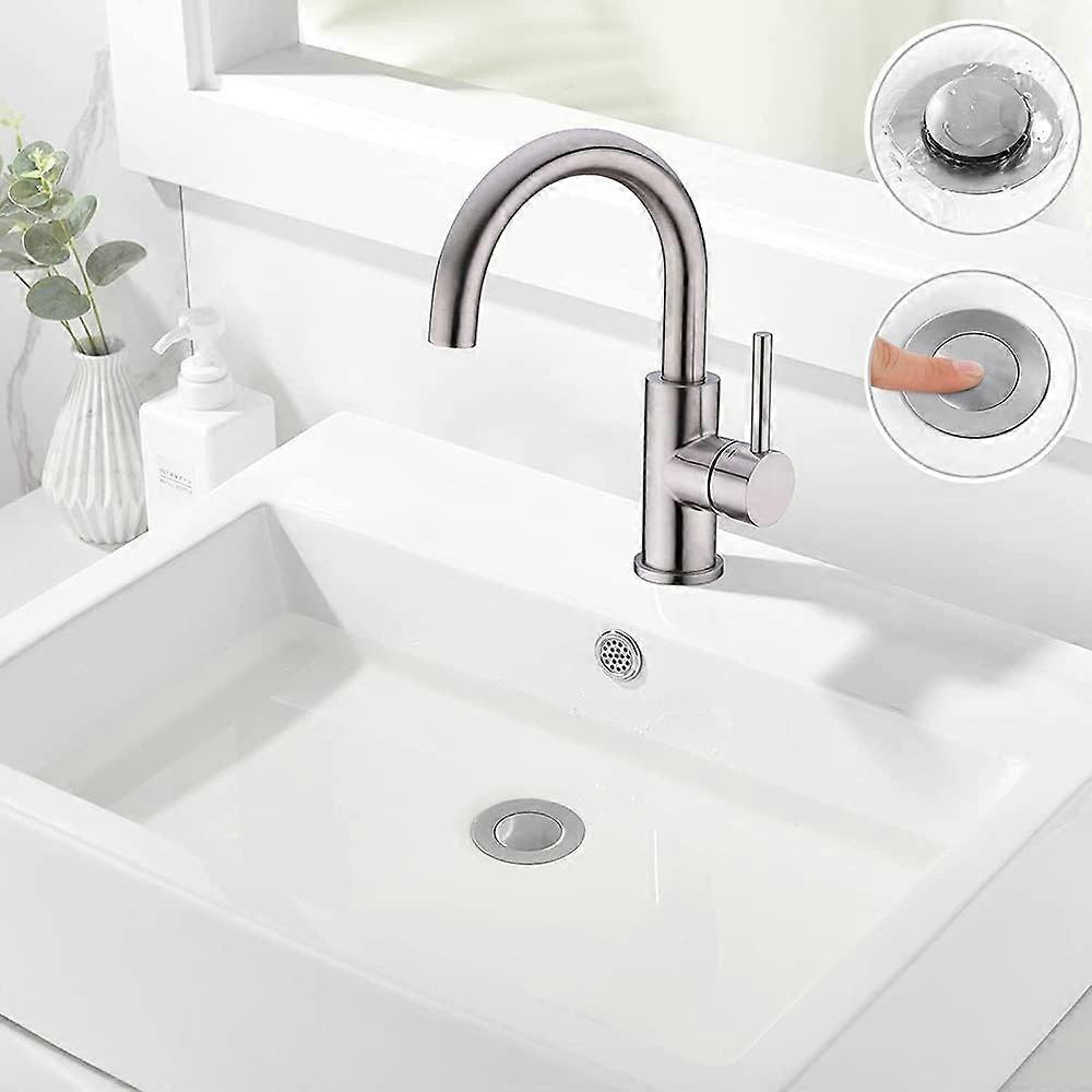 Pop-up Waste, 1 Piece Sink Waste with Strainer Basket, Universal Sink ...