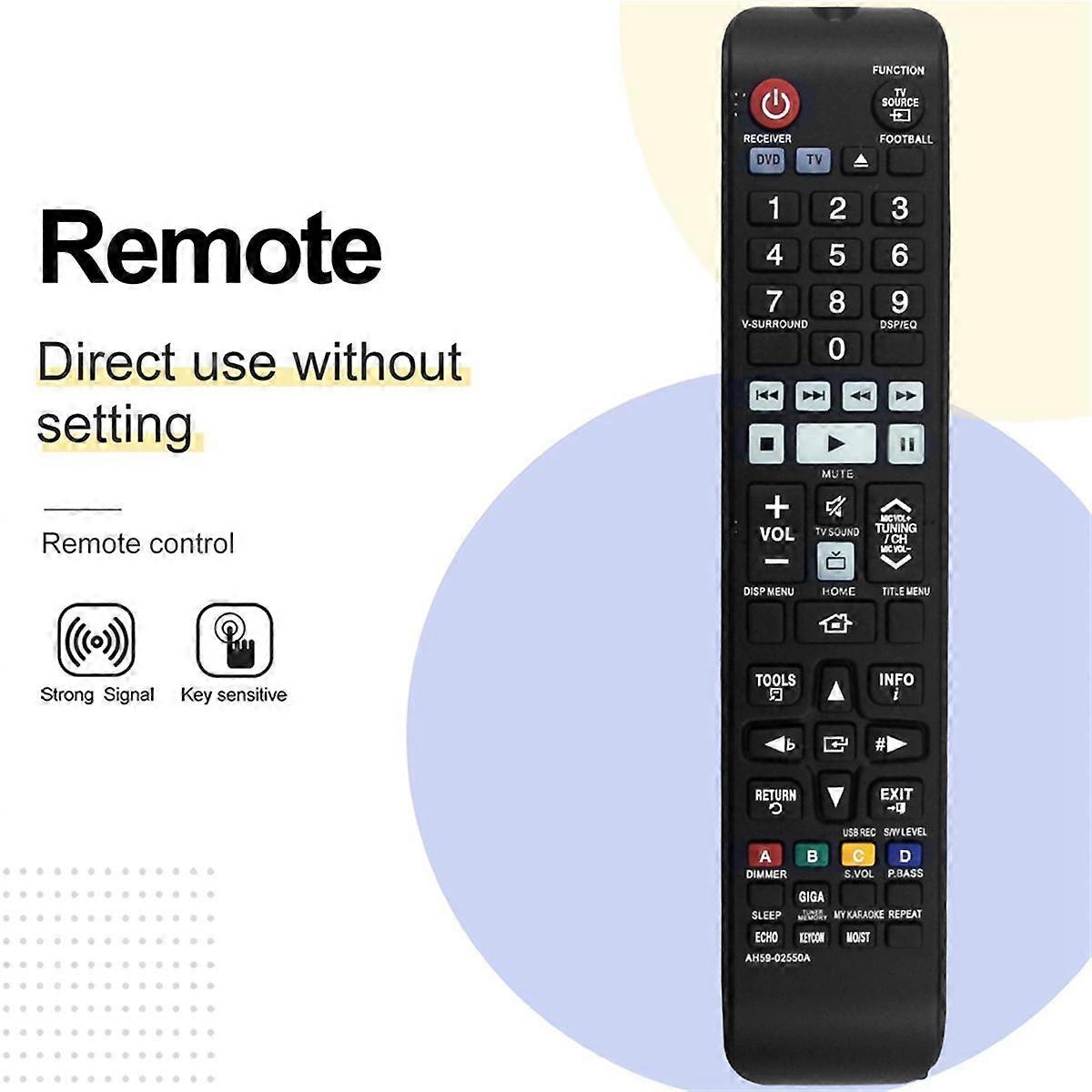Replace AH59-02550A Remote Control for Home Theater System HT-F450K HT ...